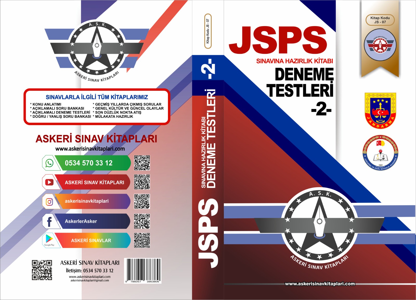JSPS Sınavına Hazırlık 5 Deneme Testi - Askeri Sınav Kitapları
